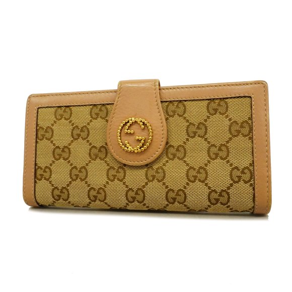 Gucci | Accessories | Auth Gucci Folio Long Wallet Gg Canvas 26997 ...